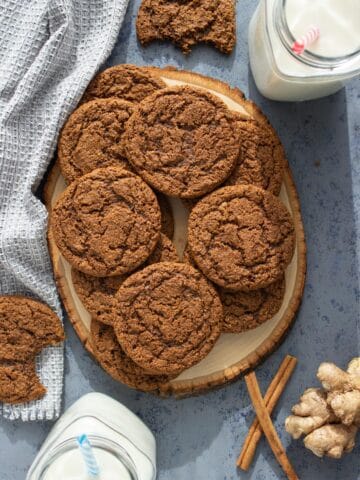 Soft Whole Wheat Molasses Cookies (ginger snaps)