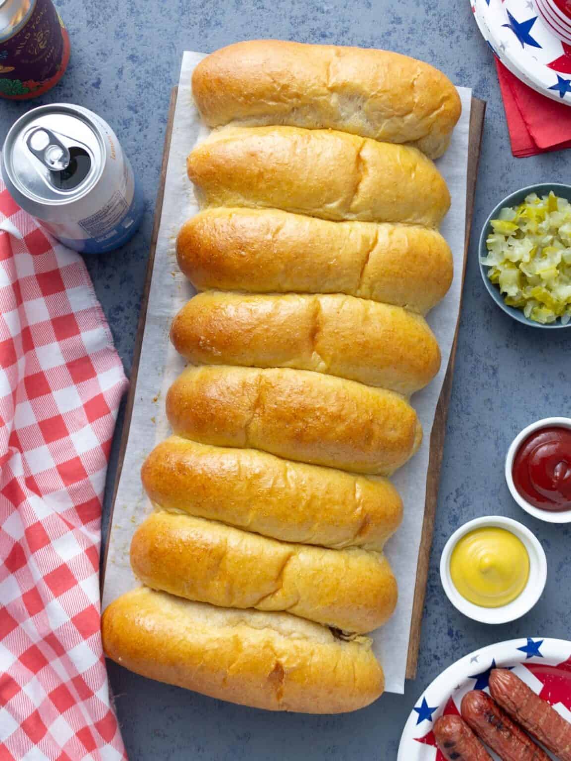 Soft Whole Wheat Hot Dog Buns